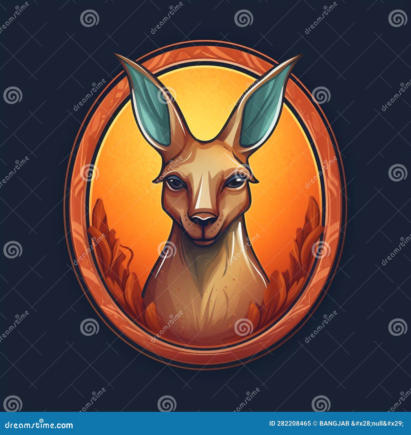 2D Digital Illustration of a Kangaroo Stock Illustration - Illustration ...