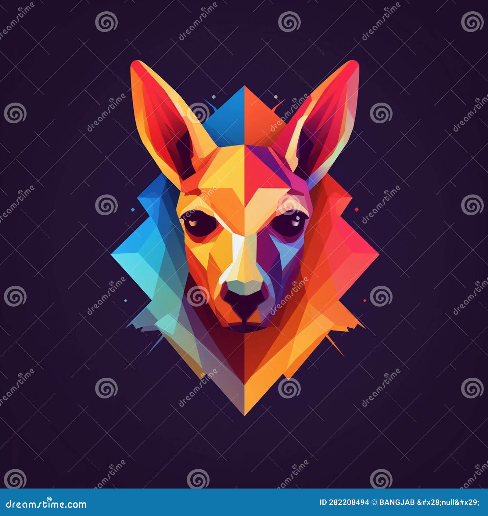 2D Digital Illustration of a Kangaroo Stock Illustration - Illustration ...