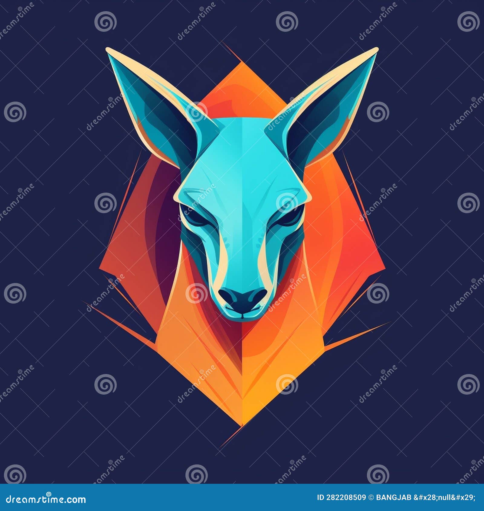 2D Digital Illustration of a Kangaroo Stock Illustration - Illustration ...