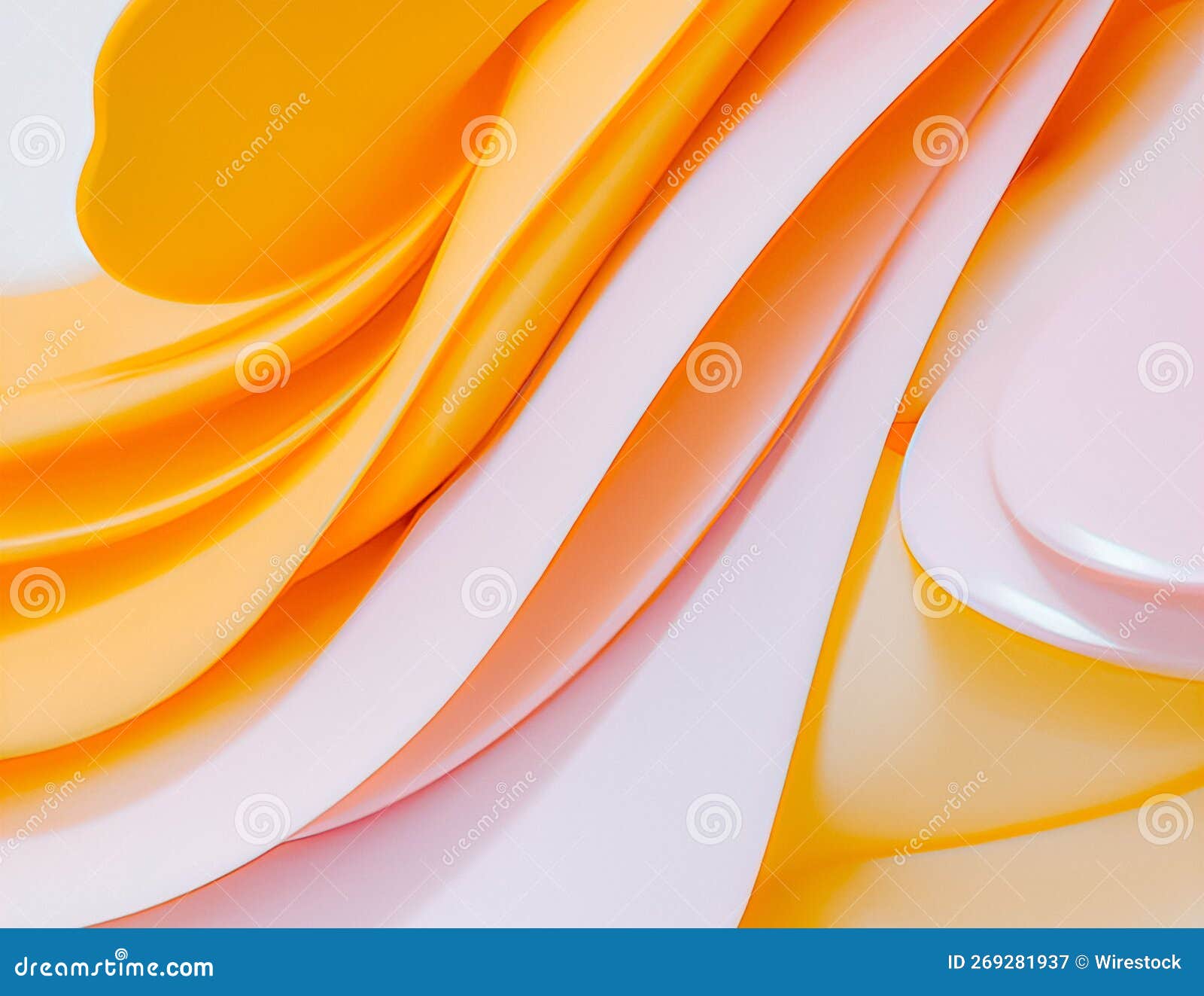 3D Digital Illustration of Yellow and White Wavy Drapery Stock ...
