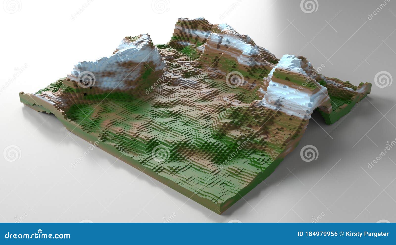 3D digital landscape stock illustration. Illustration of digital ...
