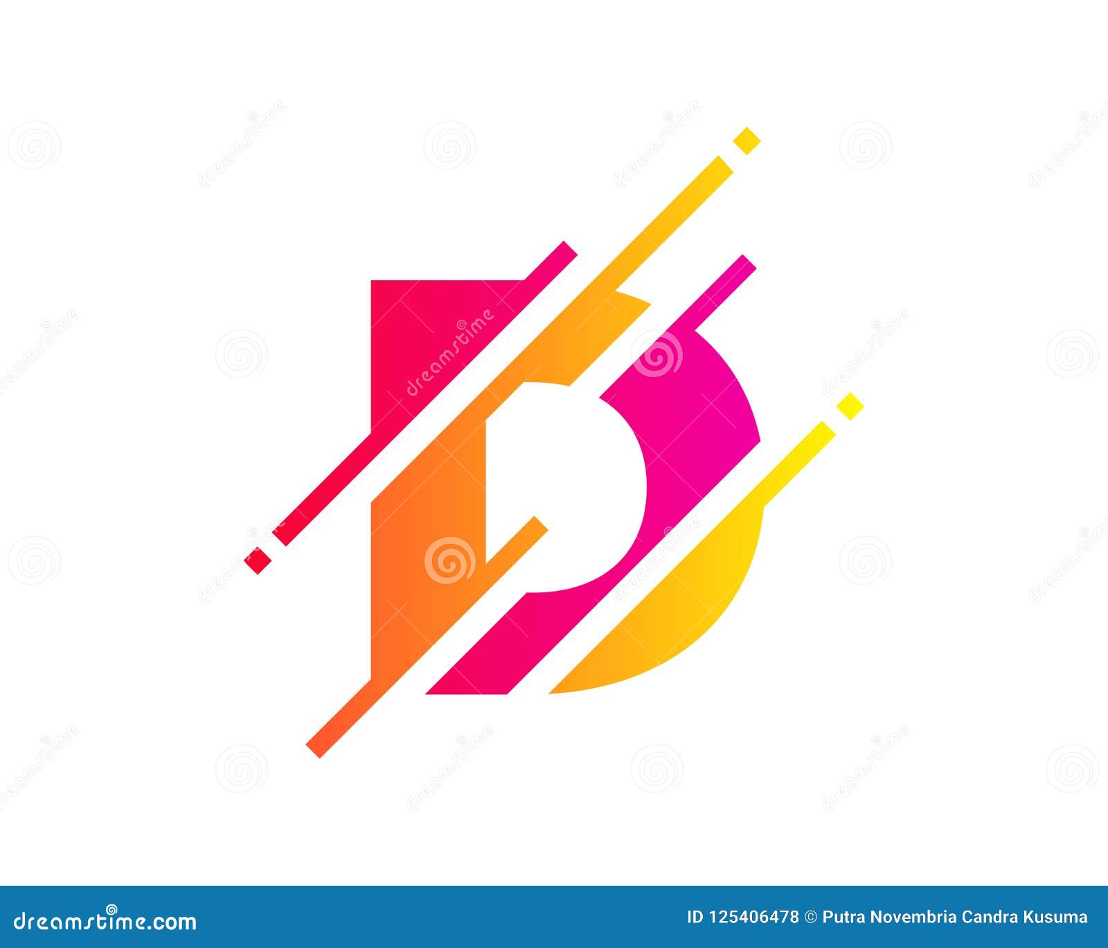 D Digital Letter Pixel Logo Icon Design Stock Vector - Illustration of ...