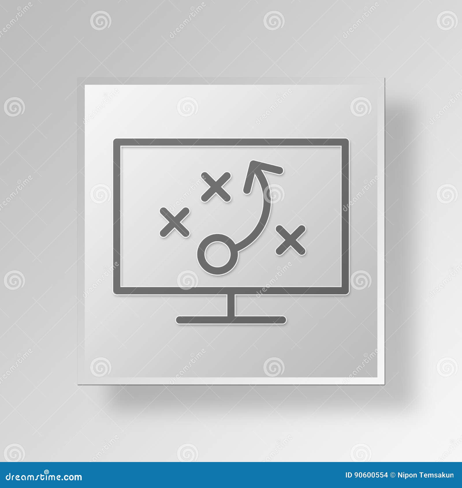 Strategy Icon Set With Various Symbols For Strategic Topics Like ...