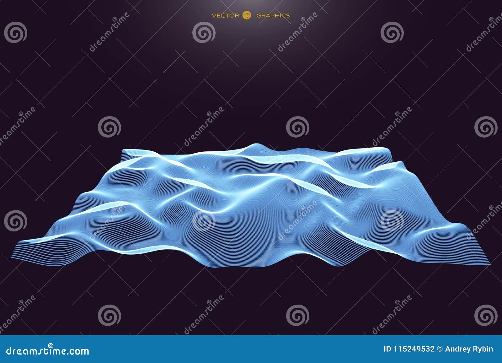 3d digital vector surface stock vector. Illustration of abstract ...