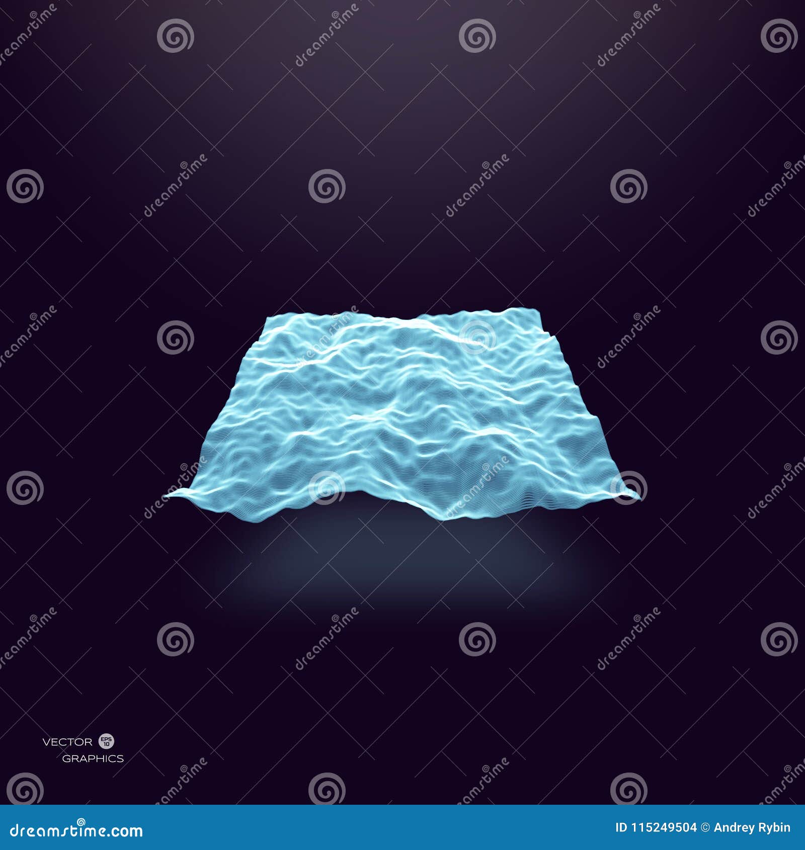 3d digital vector surface stock vector. Illustration of landscape ...