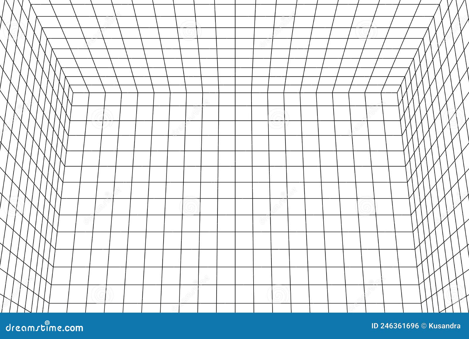 3D Digital White and Black Three Points Perspective Grid Room Stock ...