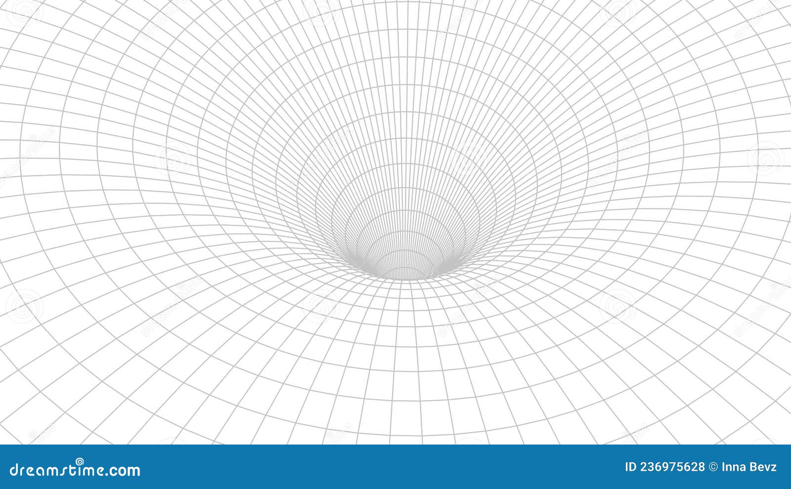 3d Digital Wireframe Tunnel. a Black Hole. Vector Illustration ...