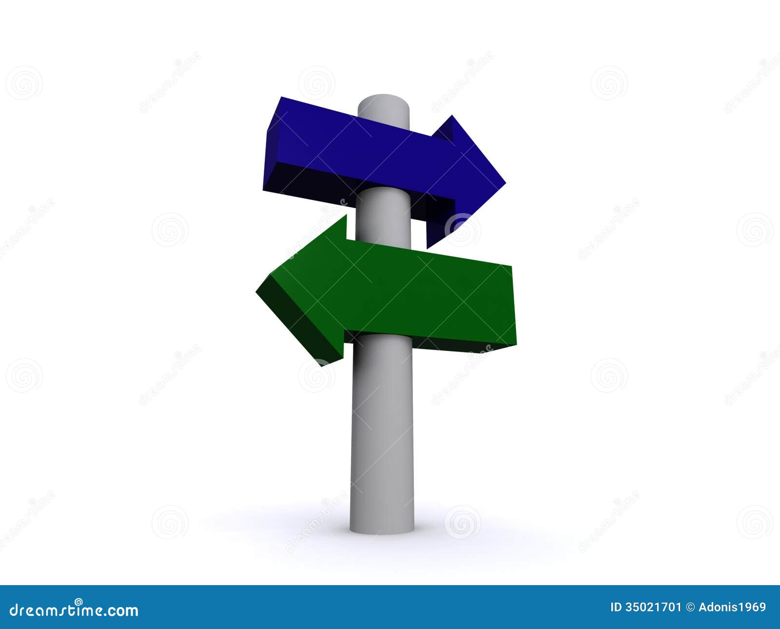 3d directional sign stock illustration. Illustration of business - 35021701