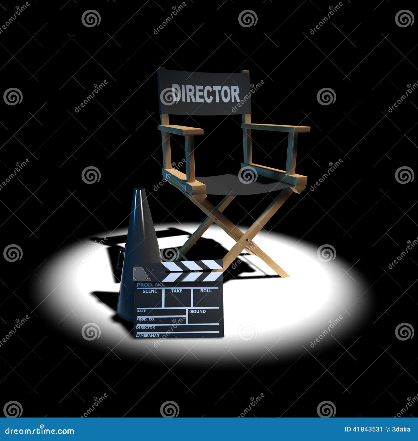Chair And Spotlight In The Stadium Vector Illustration | CartoonDealer ...