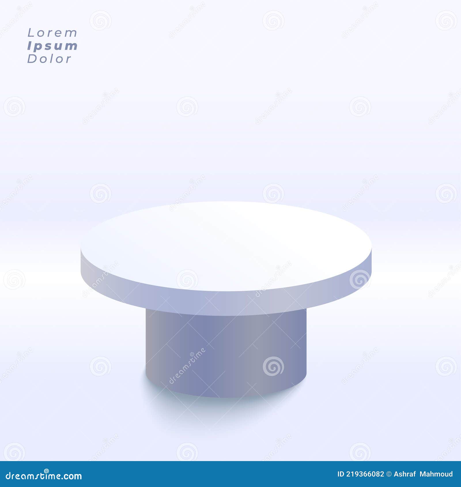 3d Display Table Inside Studio Background Stock Vector - Illustration ...