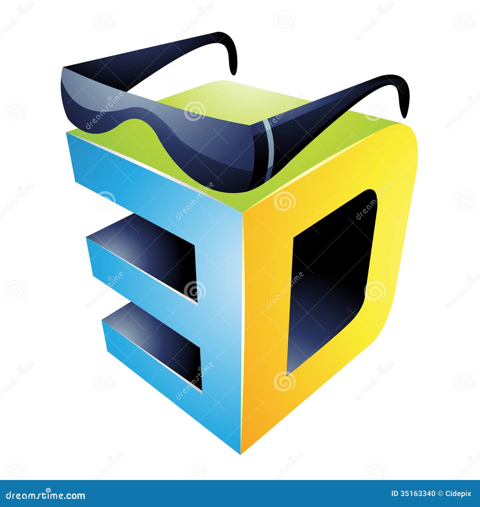 3d Display Technology Symbol Stock Vector - Illustration of icon ...