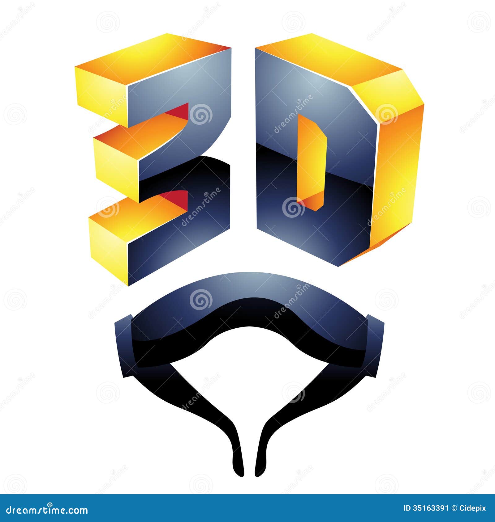 3d Display Technology Symbol Stock Vector - Illustration of icon ...