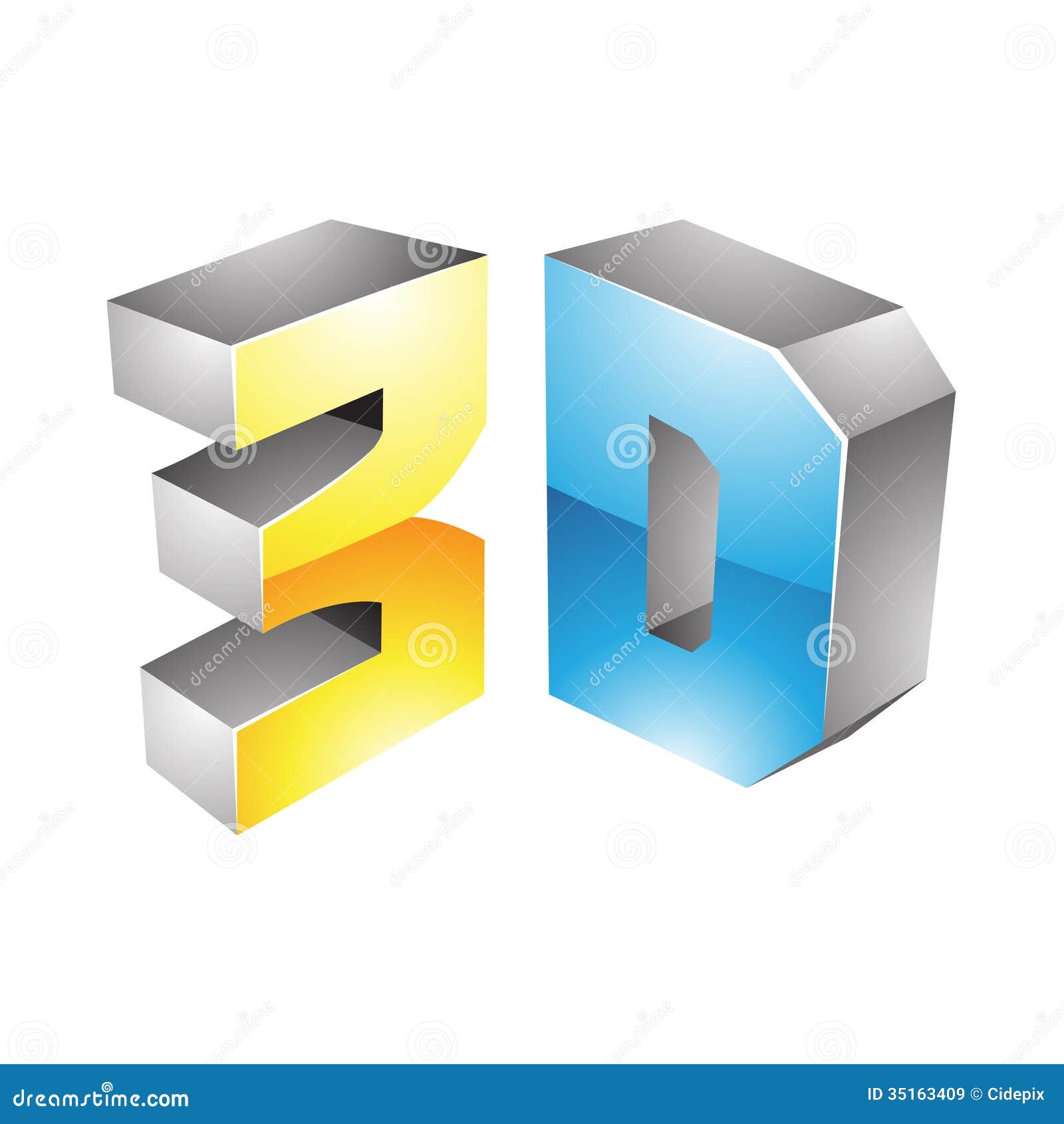 3d Display Technology Symbol Stock Vector - Illustration of design ...