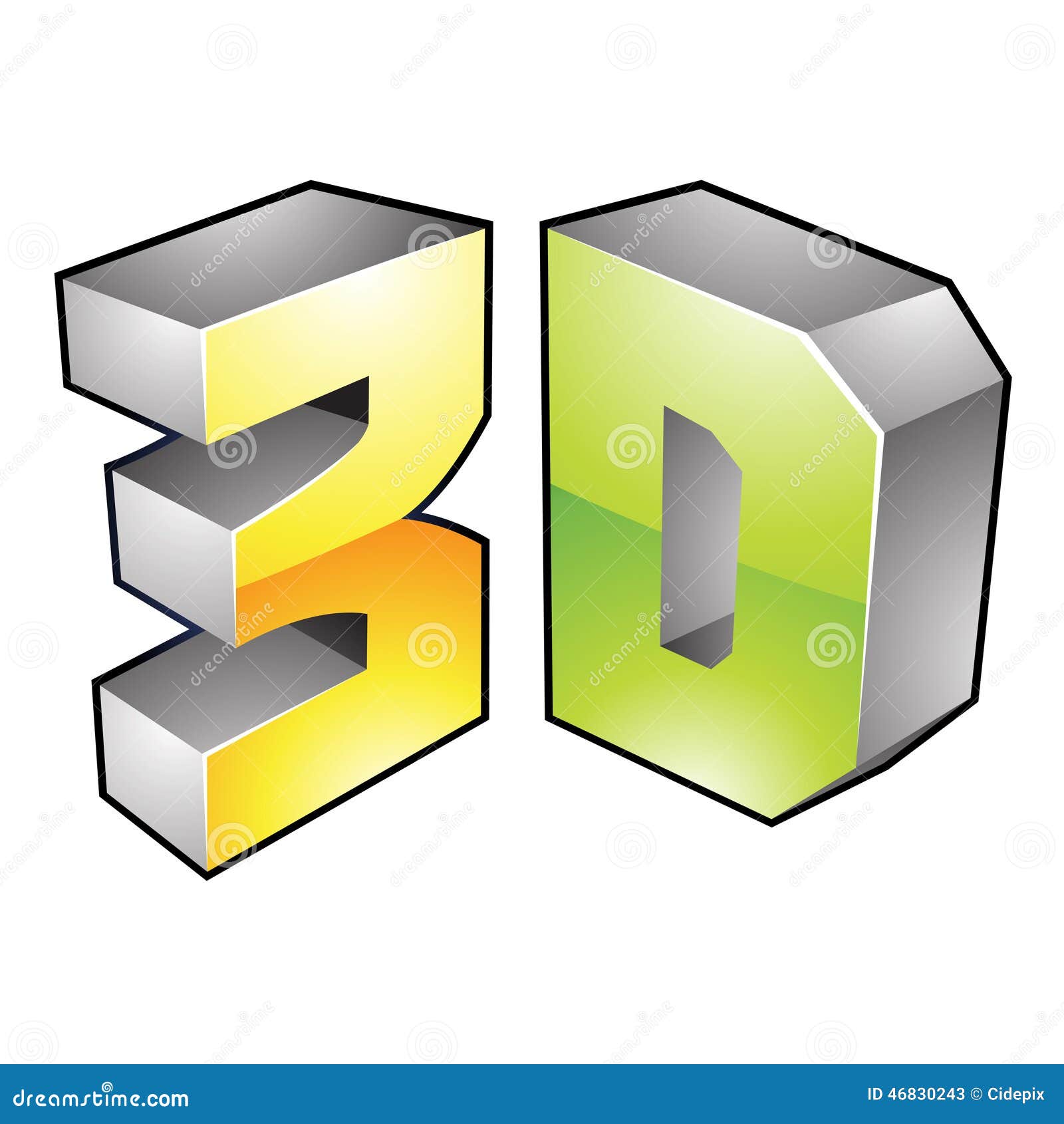 3d Display Technology Symbol Stock Vector - Illustration of dimensional ...