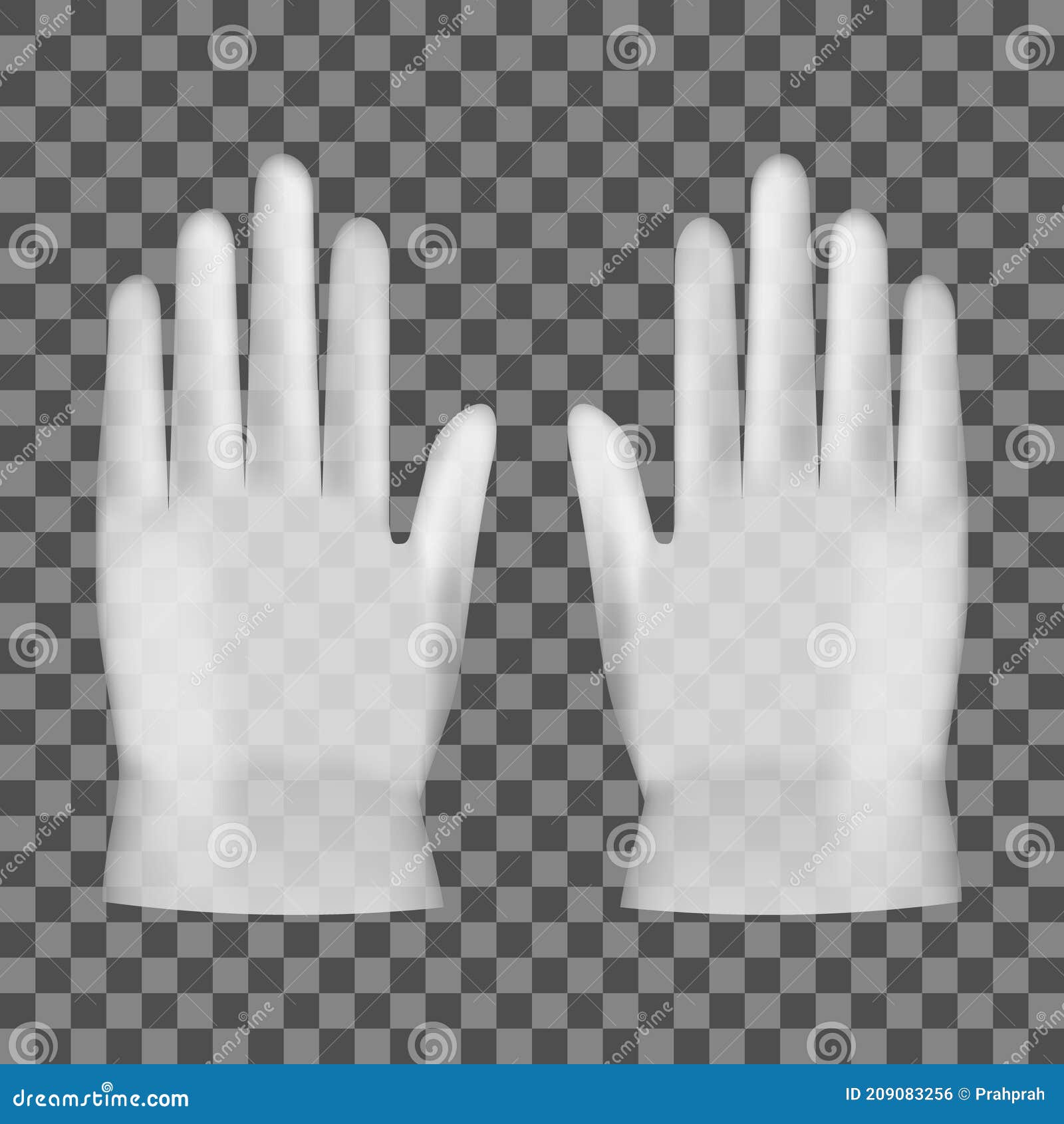 3D Disposable Transparent Plastic or Nitrile Glove Stock Vector ...