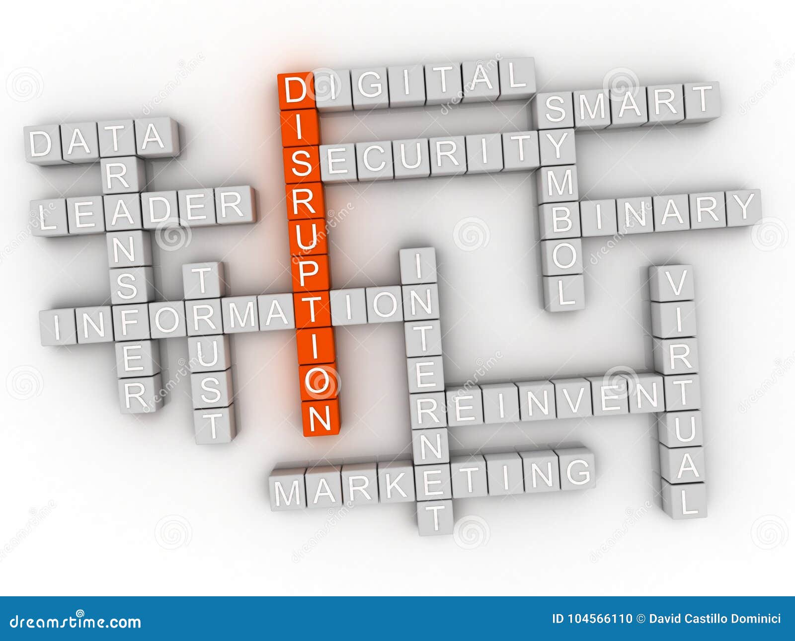 3d Disruption Word Cloud Concept Stock Illustration - Illustration of ...