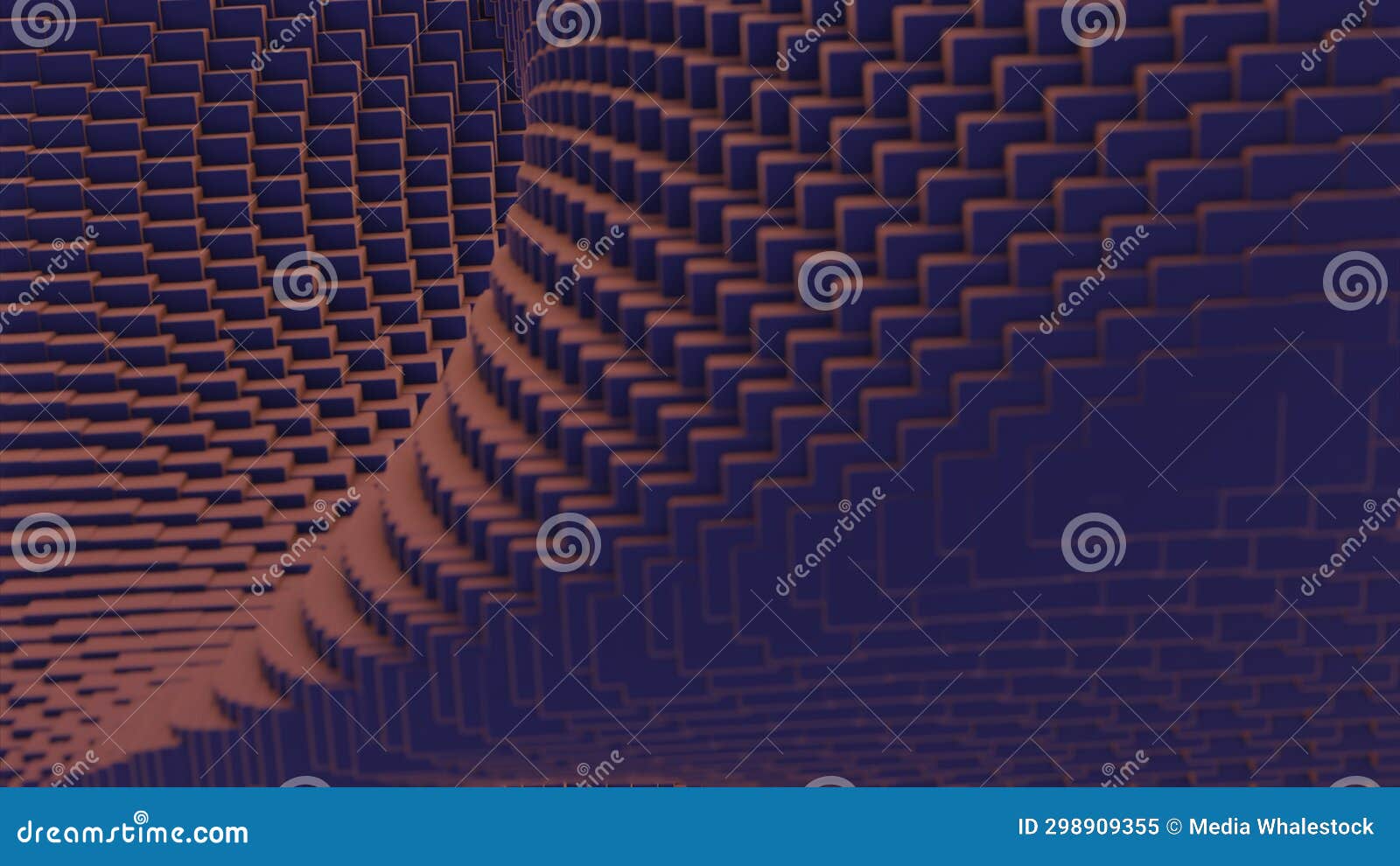 3d Distortion of Space with Squares. Design. Space with Curved ...