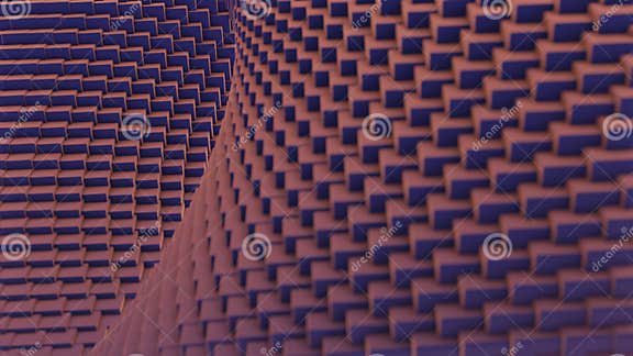 3d Distortion of Space with Squares. Design. Space with Curved ...