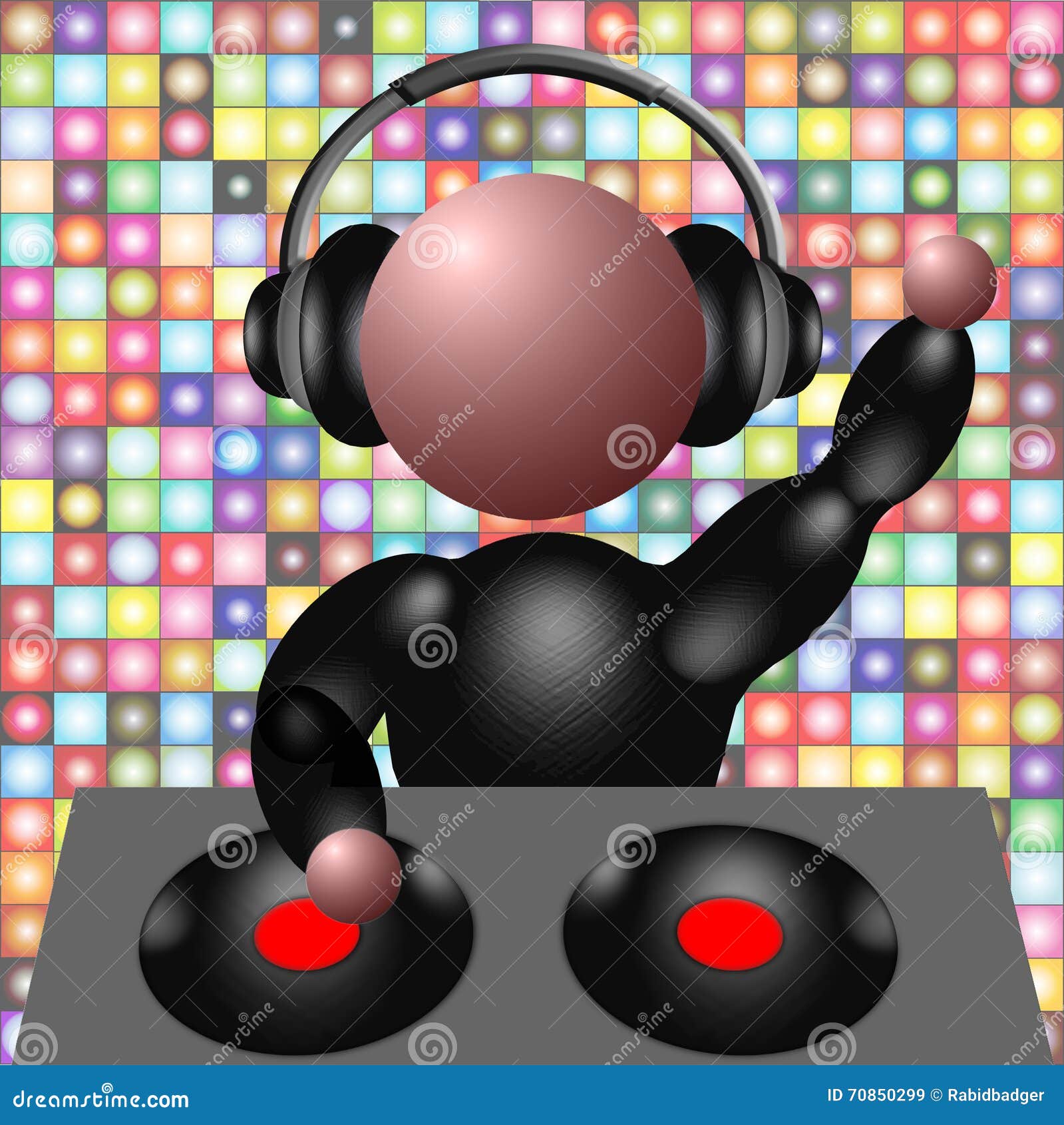 3D DJ stock illustration. Illustration of sonic, template - 70850299