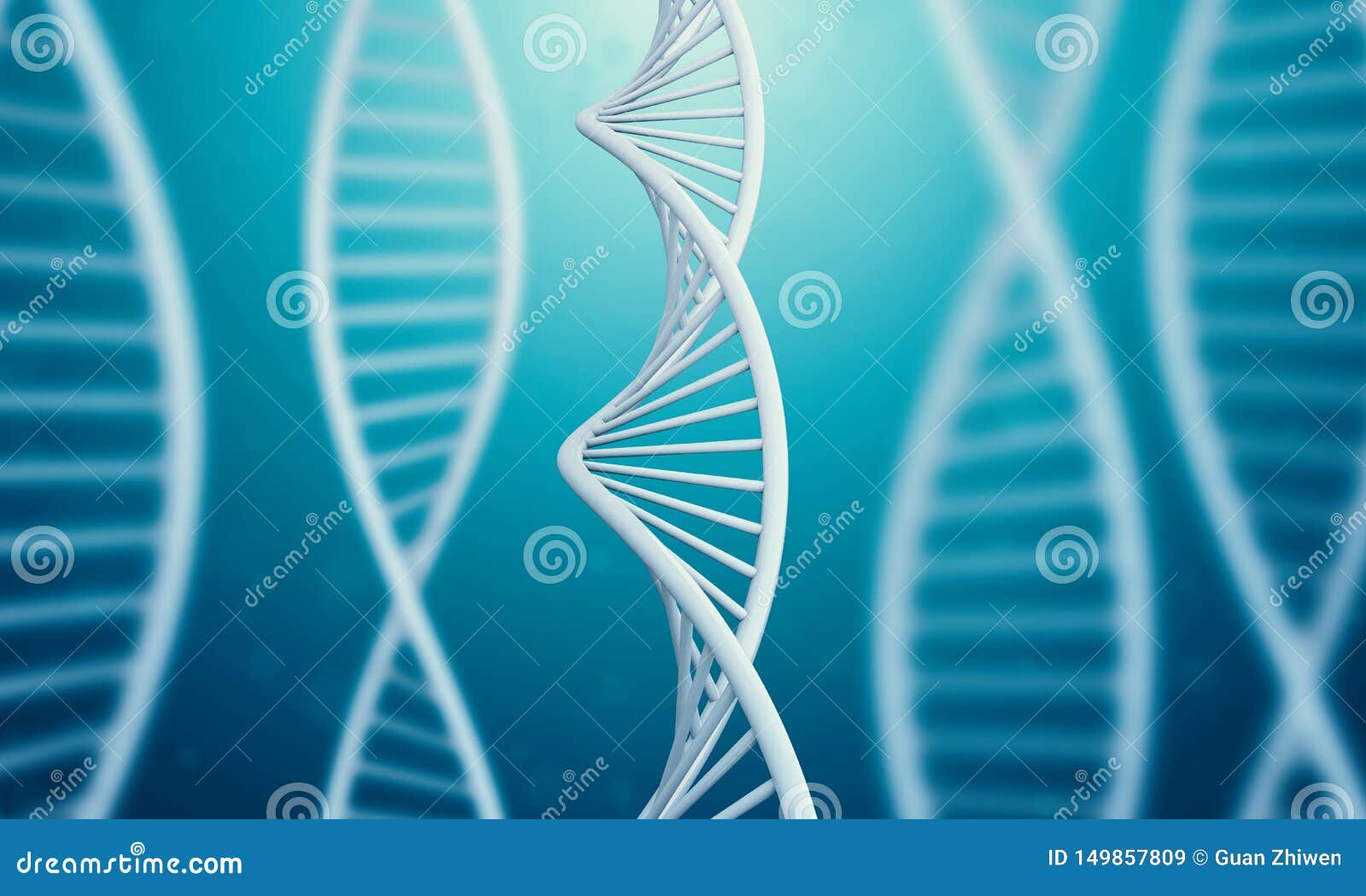 3d Dna in blue liquid stock illustration. Illustration of abstract ...