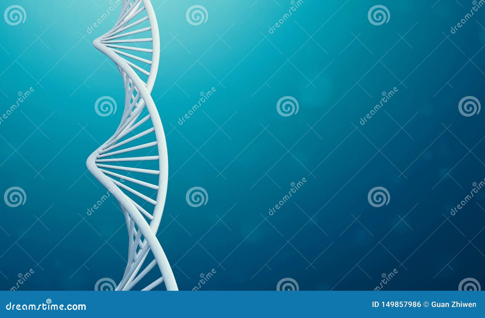 3d Dna in blue liquid stock illustration. Illustration of medical ...