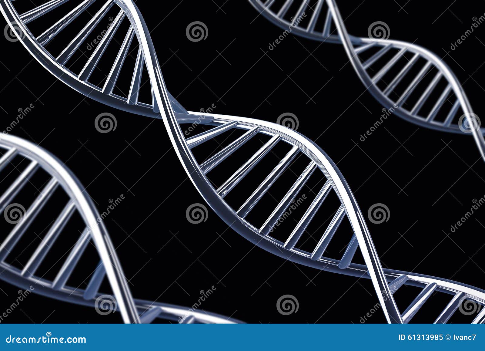 3D DNA helix background stock illustration. Illustration of medicine ...