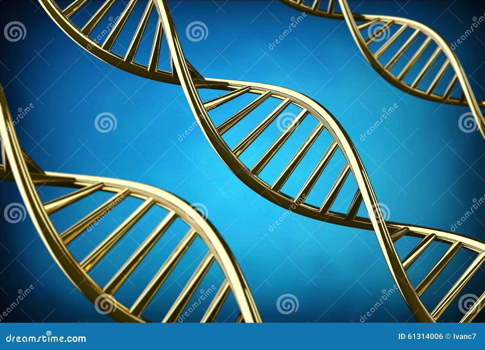 3D DNA helix background stock illustration. Illustration of ...