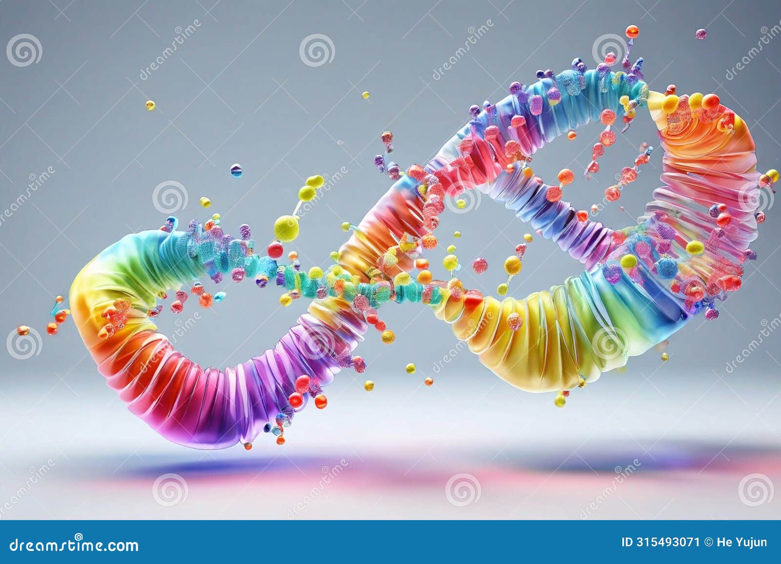 3D DNA Helix Structure Illuminated Stock Illustration - Illustration of ...