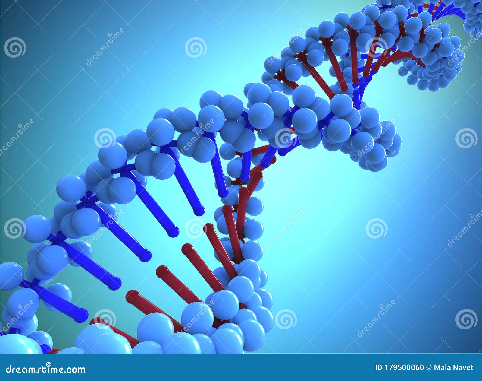 3d dna illustration. stock illustration. Illustration of genetic ...