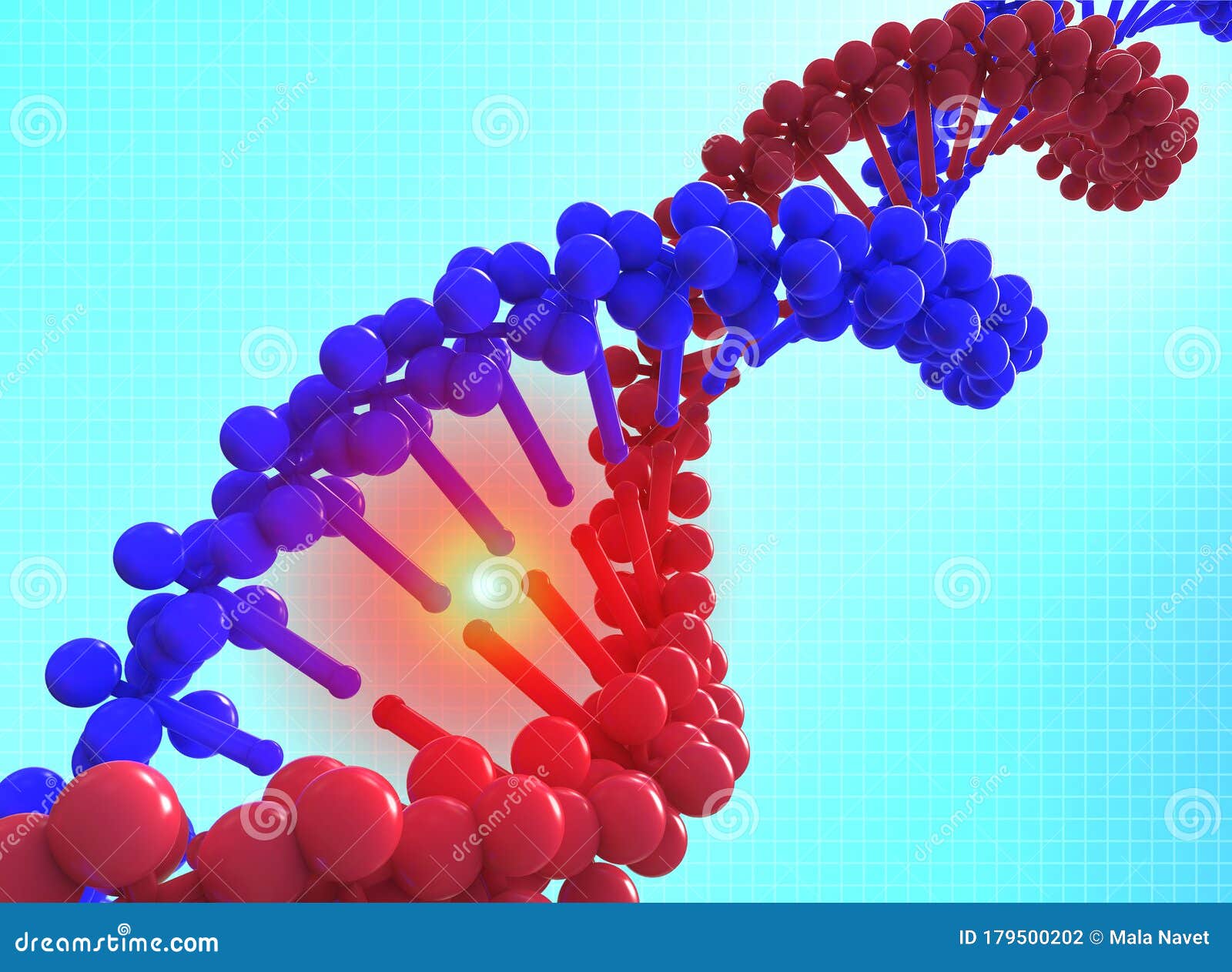 3d Render of DNA Illustration. Stock Illustration - Illustration of ...