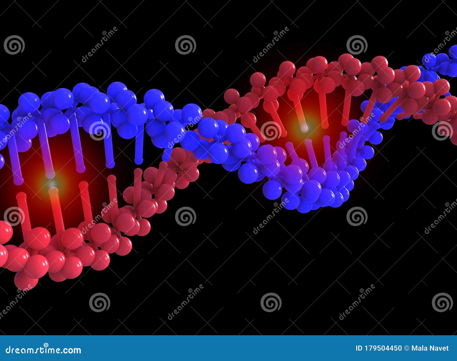3d Render of DNA Illustration. Stock Illustration - Illustration of ...