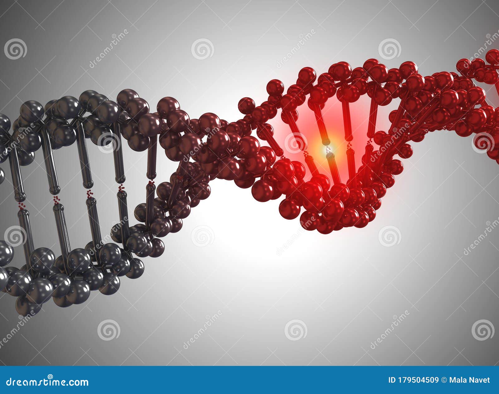 3d Dna with White Background Stock Illustration - Illustration of ...