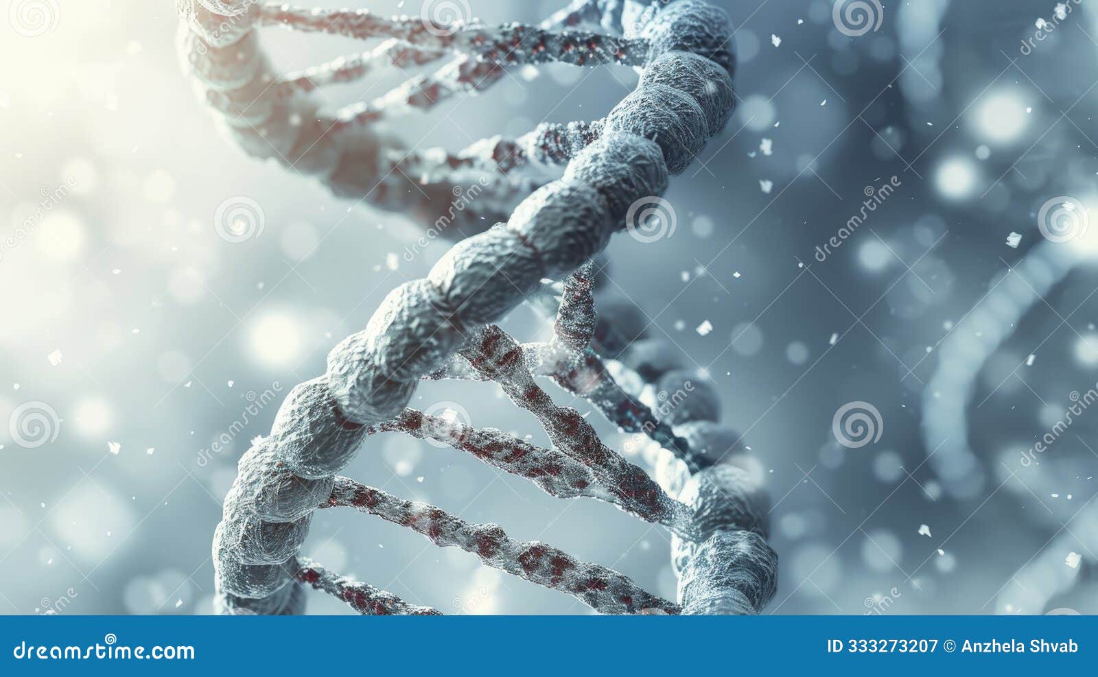 3d DNA Molecule Structure Close Up Double Helix Chain, Genetic ...
