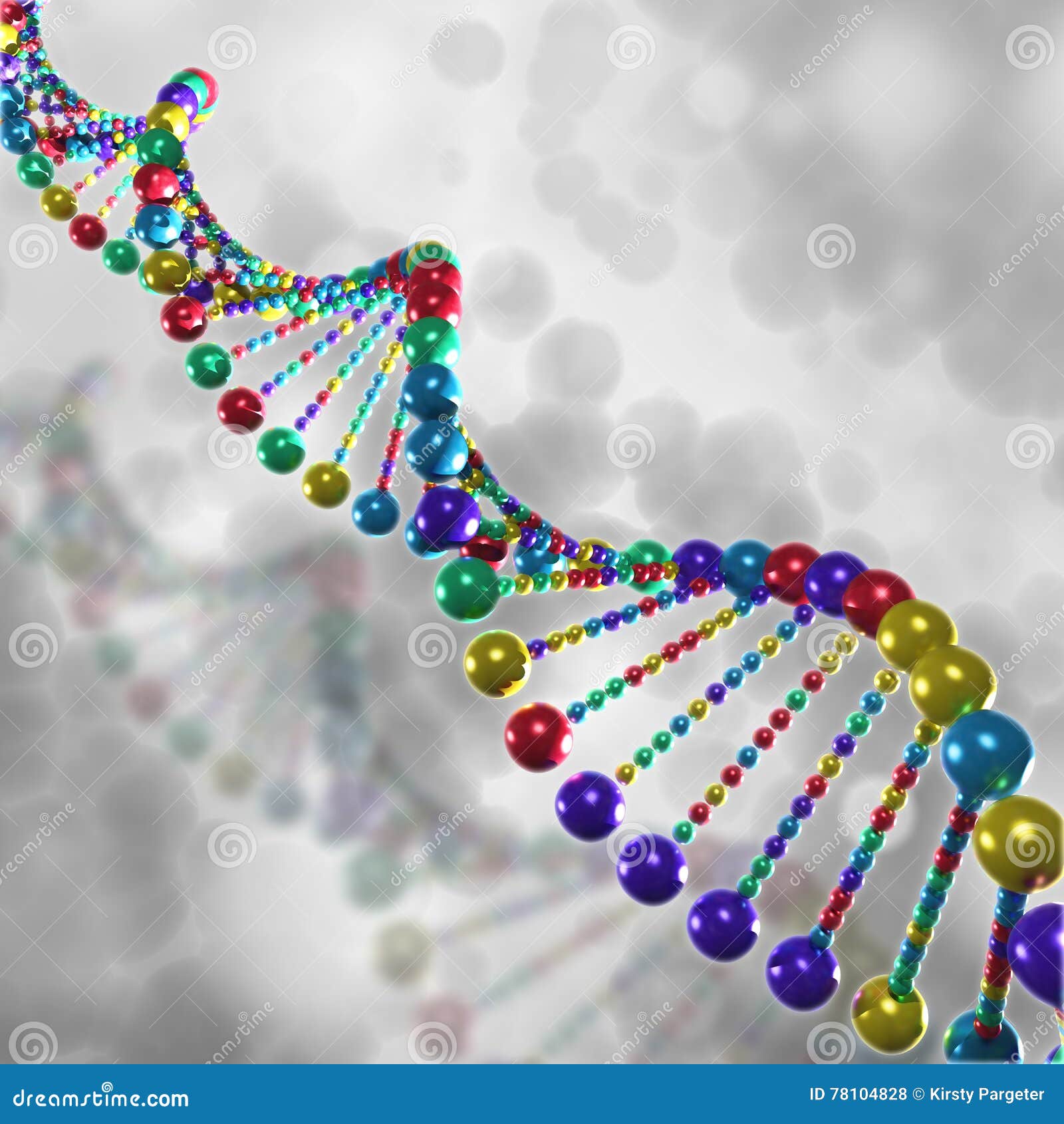 3D DNA strands stock illustration. Illustration of cancer - 78104828