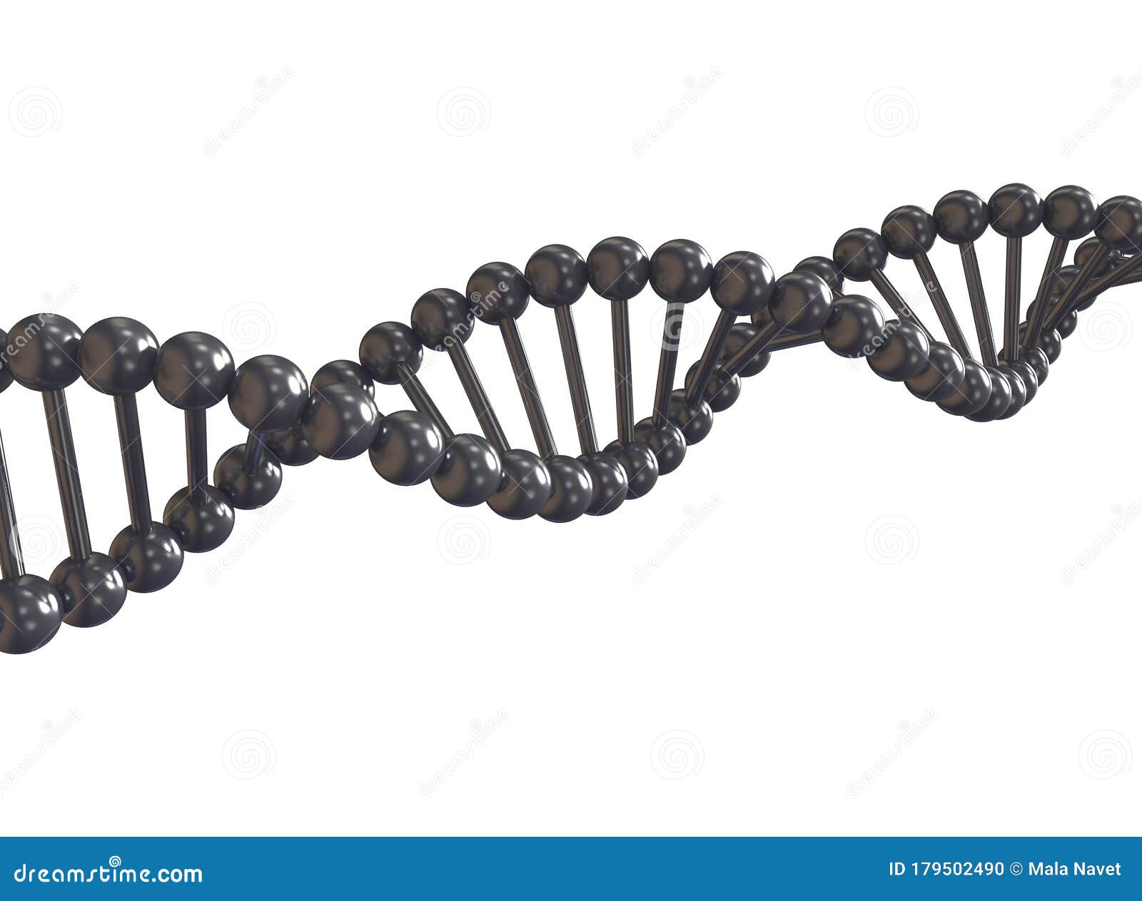3d Dna with White Background Stock Illustration - Illustration of genes ...