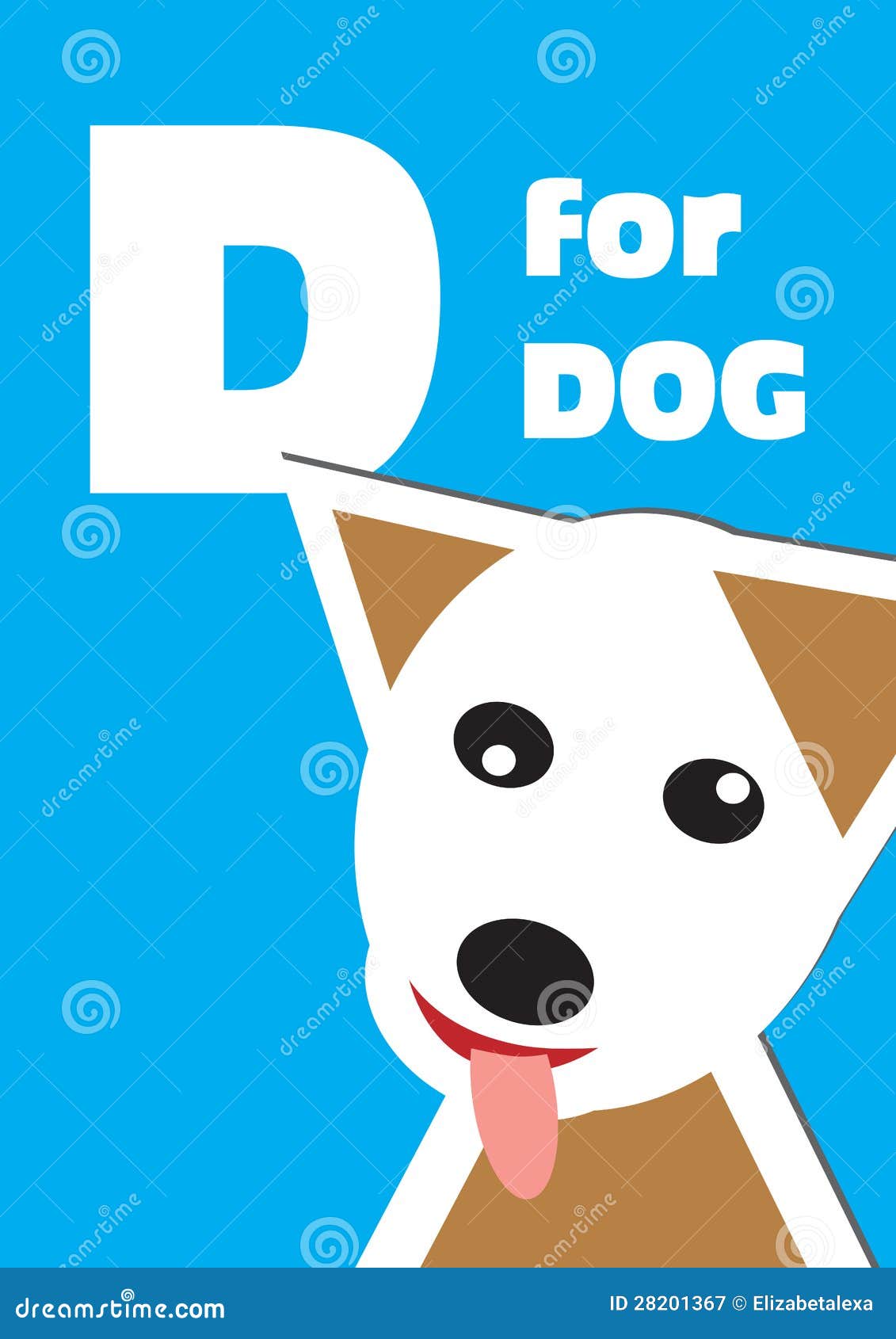 D for the Dog, an Alphabet for the Kids Stock Vector - Illustration of ...