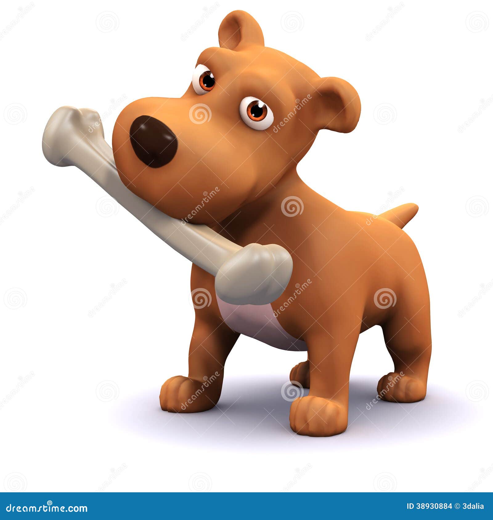 3d Dog and bone stock vector. Illustration of treat, loyal - 38930884