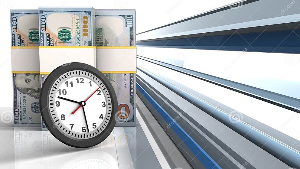 3d of dollar banknotes stock illustration. Illustration of tick - 98437443