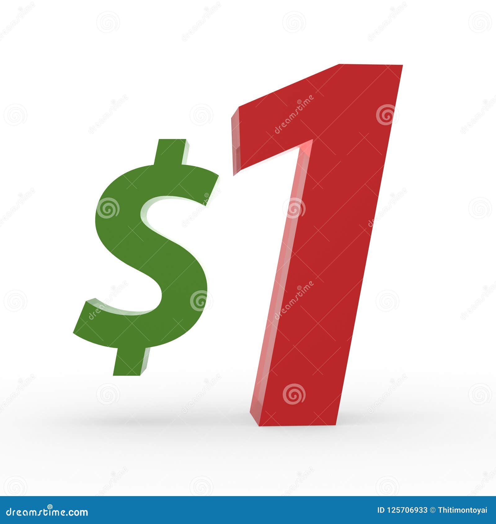 1 Dollar Sign