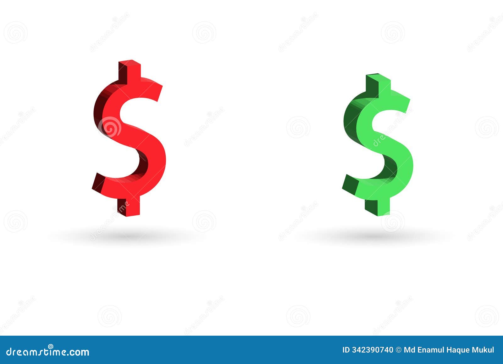 3d Dollar Sign. Dollar Symbol Isolated 3d Rendering Vector Illustration ...