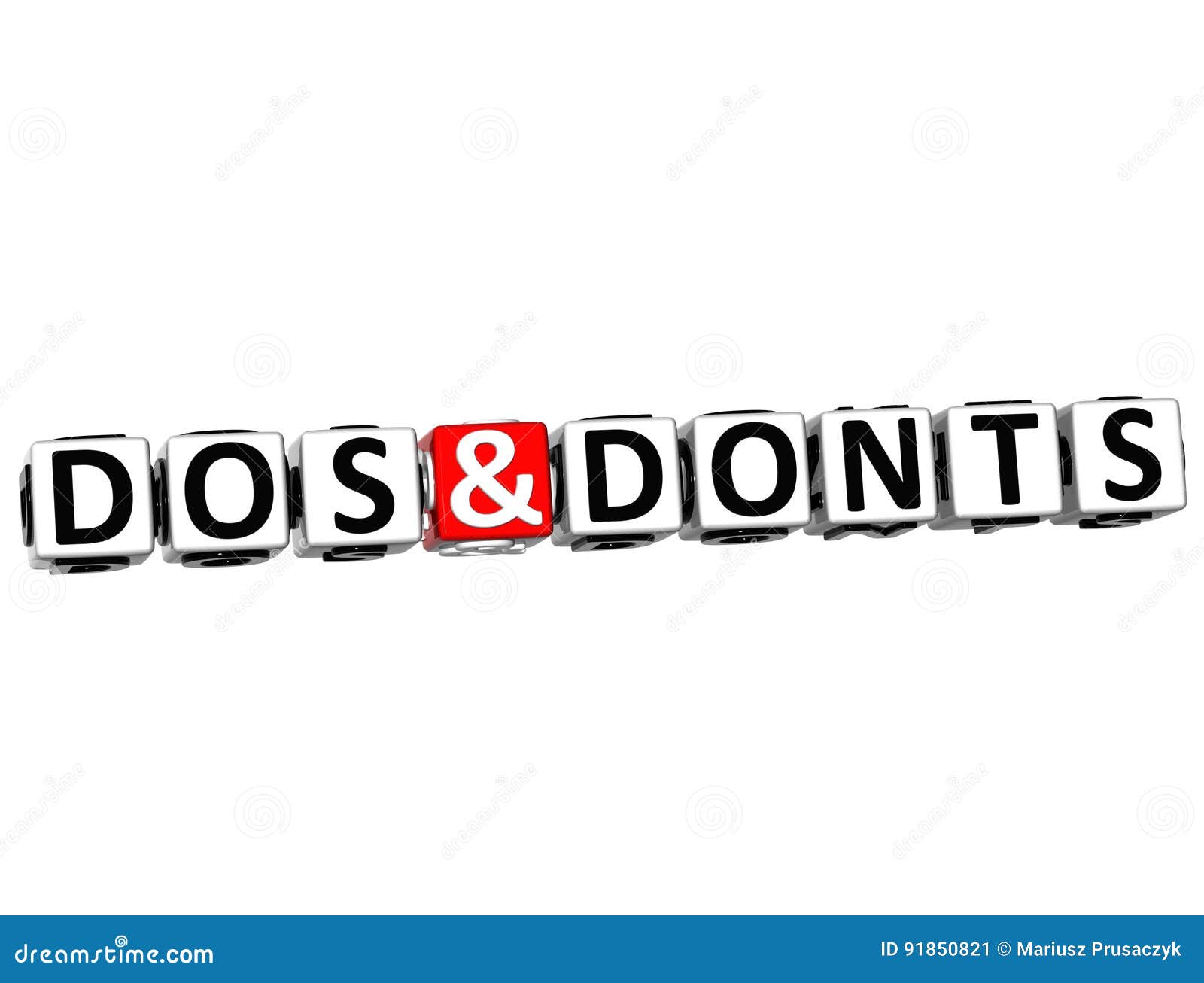 3D Dos and Donts Button Click Here Block Text Stock Illustration ...