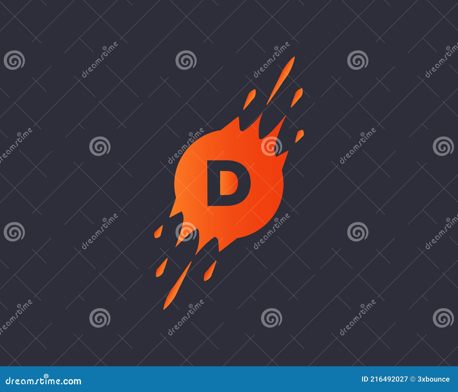 D Dot Letter Logo Where Pixel are Flying with Letter Bit Both Sides ...
