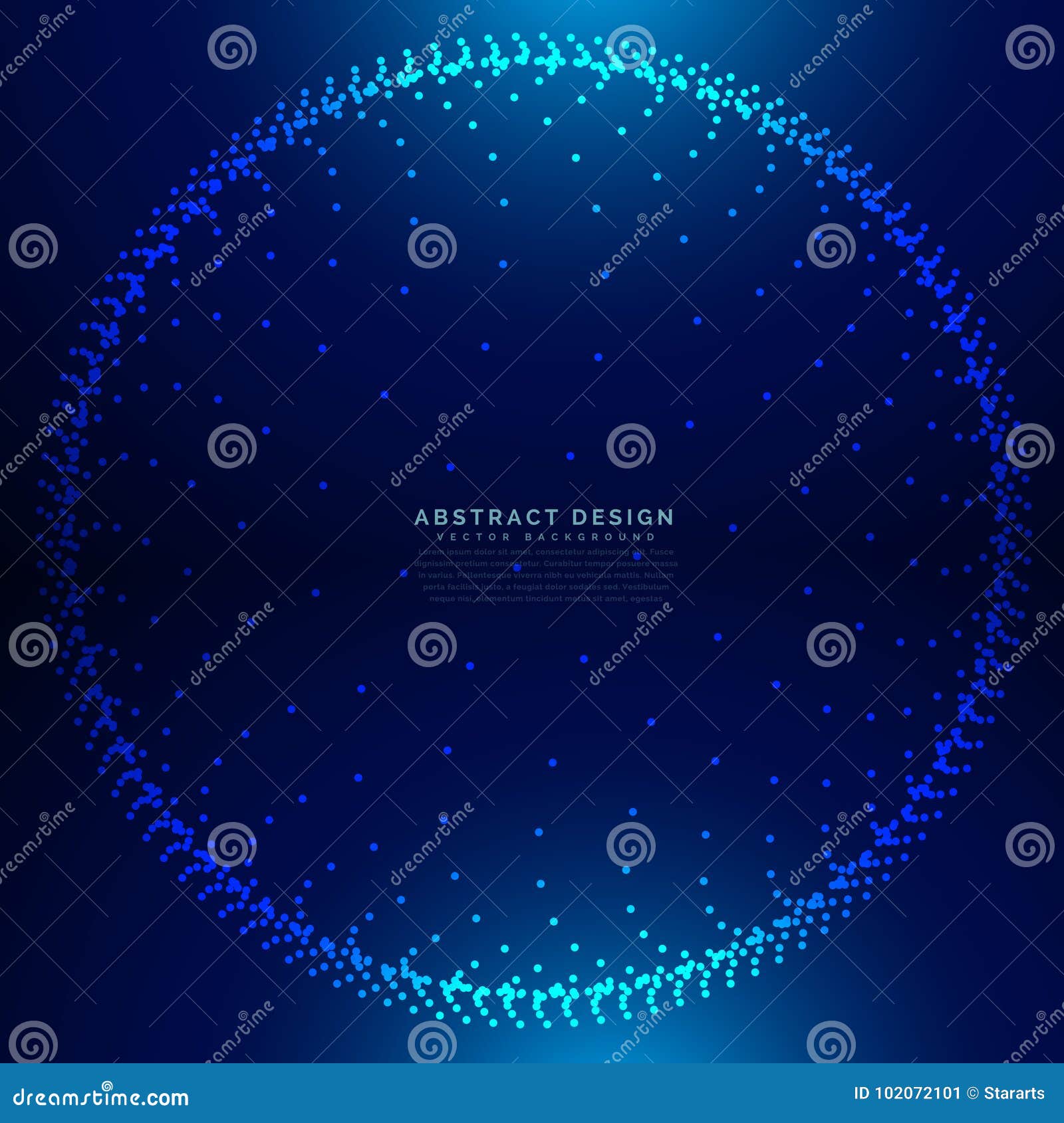 3d Dots Circle Mesh in Technology Style Stock Vector - Illustration of ...