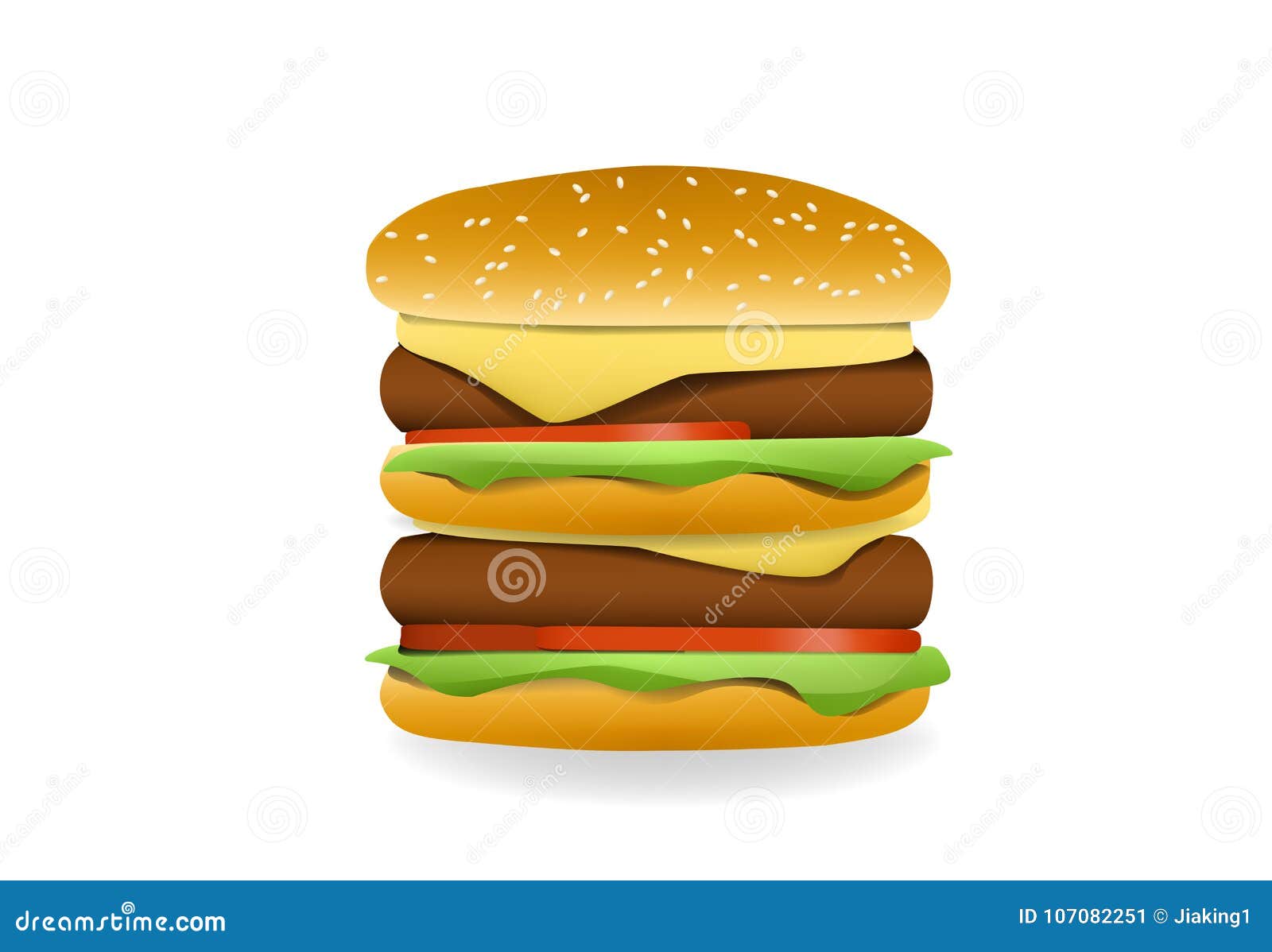 Double Cheeseburger. Royalty-Free Cartoon | CartoonDealer.com #85605335