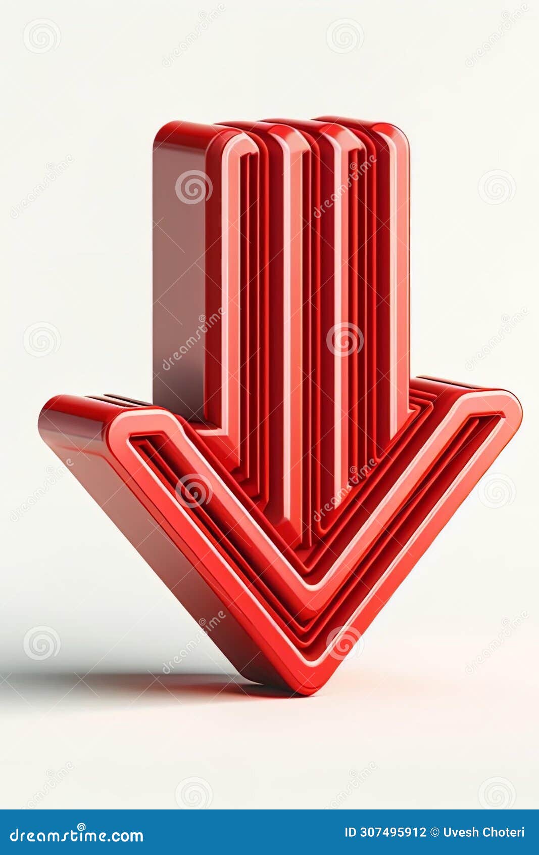 Down Side Arrow Symbol Negative Growth Sign Symbol Stock Illustration ...