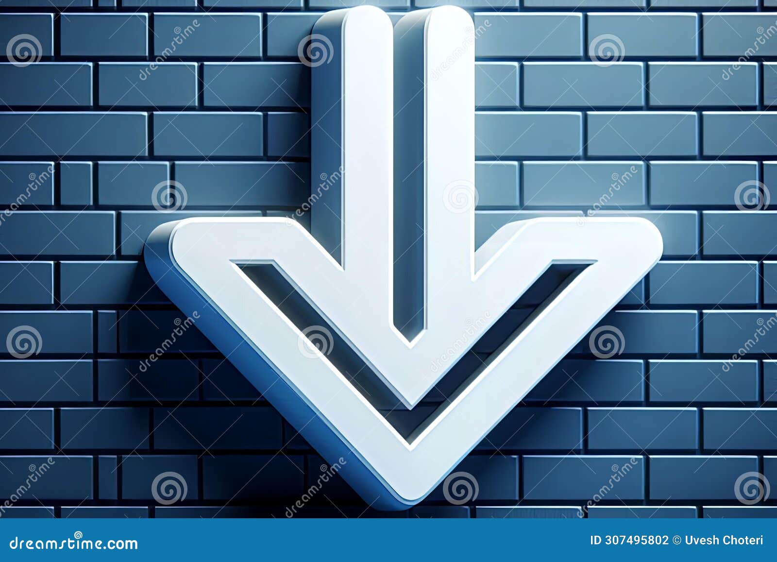 Down Side Arrow Symbol Negative Growth Sign Symbol Stock Illustration ...