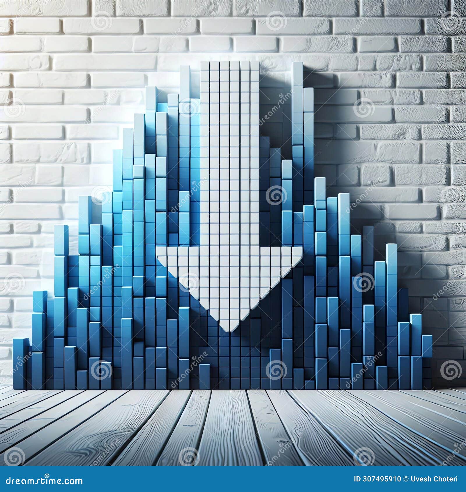 Down Side Arrow Symbol Negative Growth Sign Symbol Stock Illustration ...