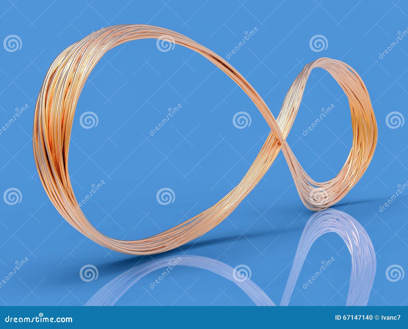 3D Draad Oneindig symbool stock illustratie. Illustration of ...