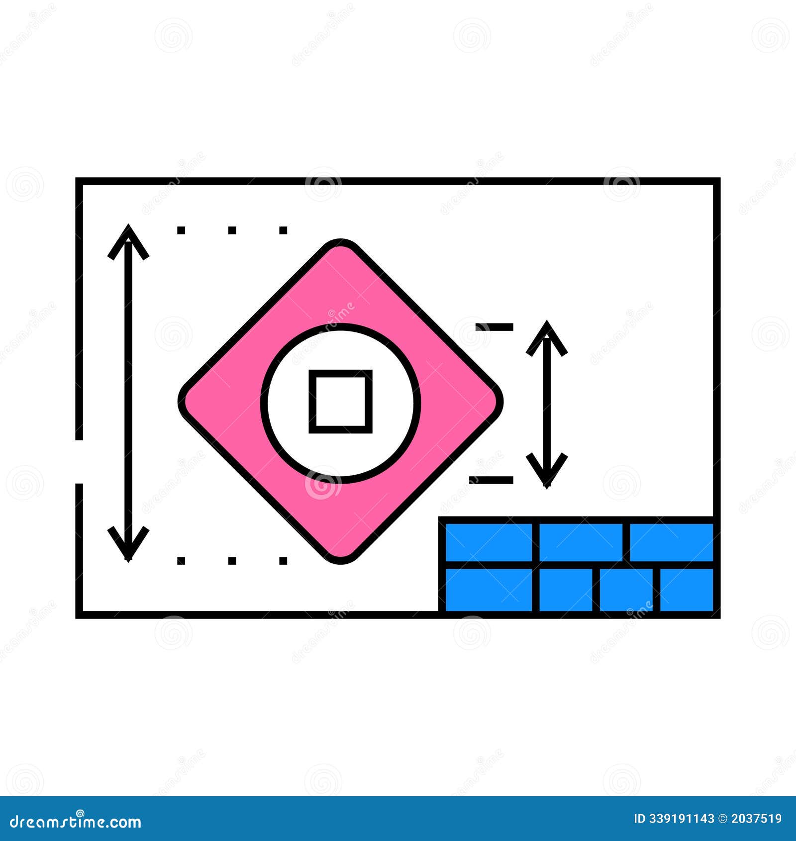 2d Drafting Architectural Drafter Icon Color Illustration Stock ...