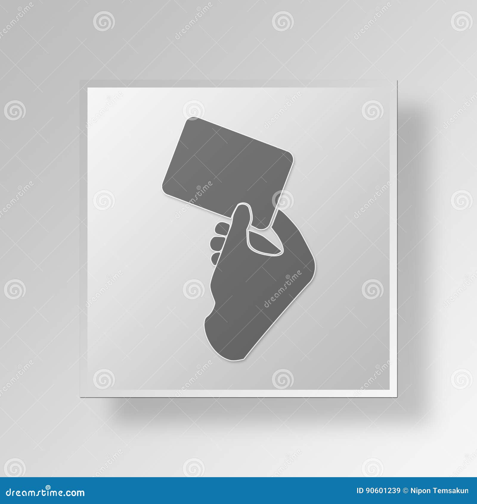 3D Draw Card Icon Business Concept Stock Illustration - Illustration of ...